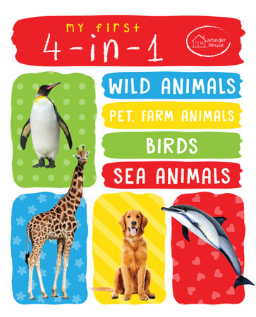 My First 4 In 1 One Wild Animals, Pet and Farm Animals, Birds, Sea ...