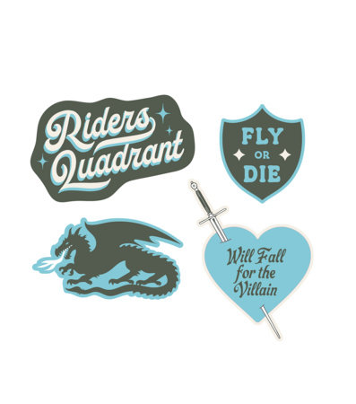 Fourth Wing: Fly or Die Stickers - Sticker Set of 4 by Out of Print ...
