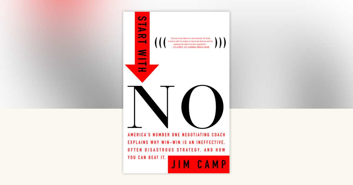 Start with No by Jim Camp: 9780609608005 | PenguinRandomHouse.com: Books
