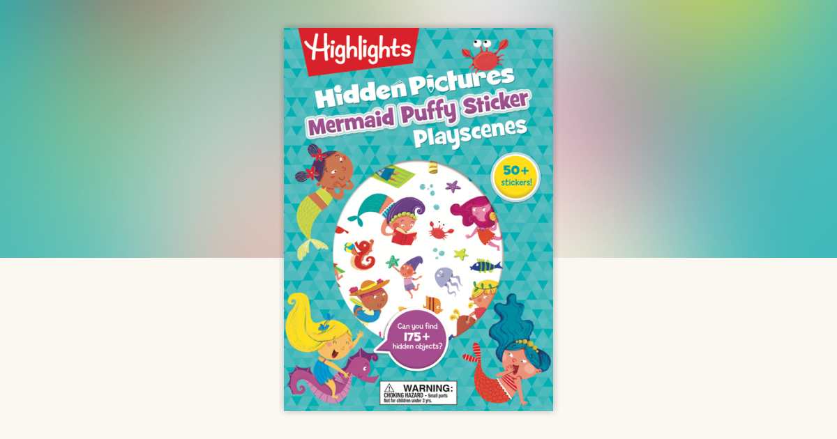Mermaid Hidden Pictures Puffy Sticker Playscenes: 9781639622559 ...
