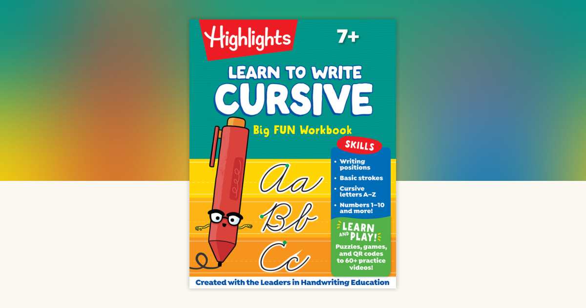 Learn to Write Cursive Big Fun Workbook: 9781639624546 ...