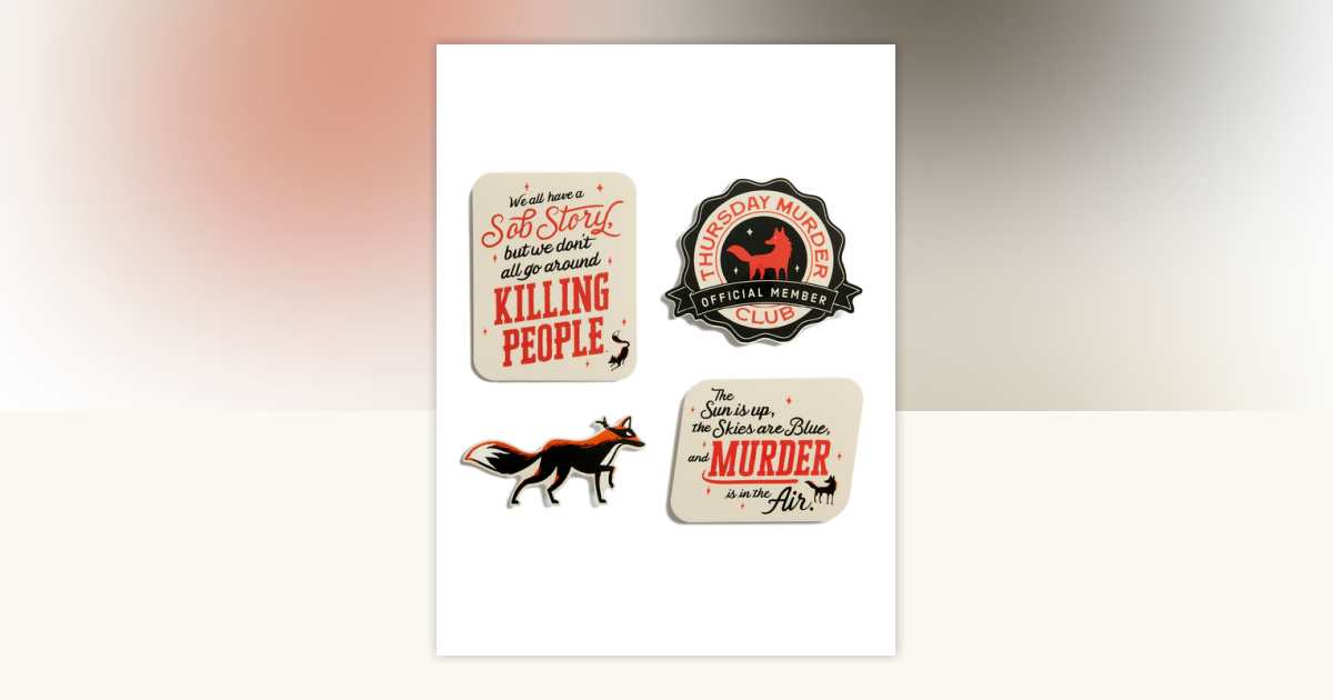 Thursday Murder Club Stickers - Sticker Set of 4 by Out of Print ...