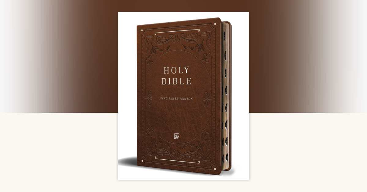 KJV Holy Bible, Giant Print Thinline Large format, Brown Premium ...